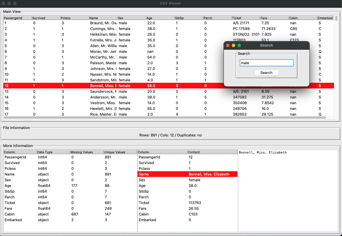 CSV Viewer
